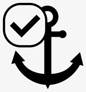 Ship Anchor Symbol With Check Mark - Anchor Vector Png , Free ...