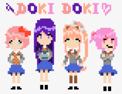 Doki Doki Literature Club Chibi Sprites , Free Transparent Clipart ...