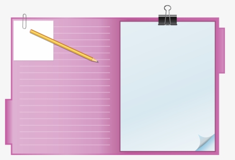 Clipboard And Pencils Vector Free Vector / 4vector - Pink Notebook ...