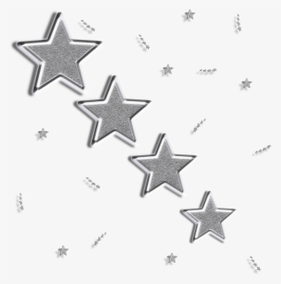 Transparent Glitter Stars Png - Silver Glitter Star Clipart , Free ...