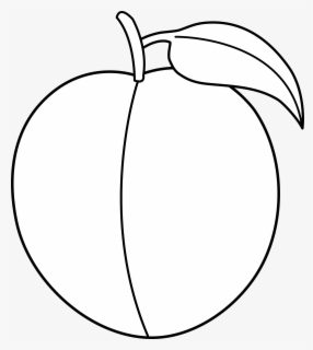 Peach Outline Clip Art - Black And White Peaches , Free Transparent ...