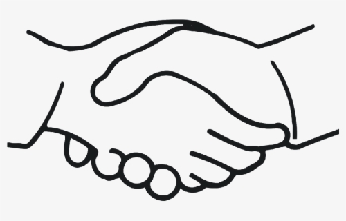 Handshake Clipart Respect - Shaking Hands Drawing Easy , Free ...