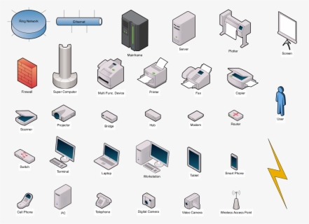 Download Network Diagram Clipart - Visio Stencil Network 3d - ClipartKey