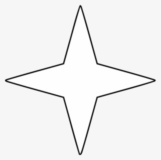 Start Clipart Four Pointed Star - 4 Point Star Svg , Free Transparent ...