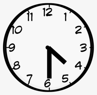 Clipart Clock Half Past - Half Past 5 Clock Face , Free Transparent ...