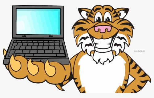 Computer Tigger Clipart Png Image Download - Tiger On A Computer , Free ...