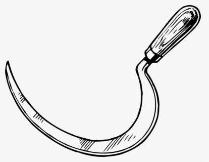 Line Art,coloring Book,sickle - Sickle Clipart Black And White , Free ...