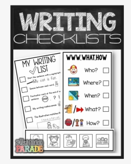 First Grade Writing Checklist Printable , Free Transparent Clipart ...