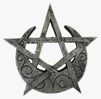 Transparent Crater Clipart - Two Crescent Moons And Pentagram , Free ...