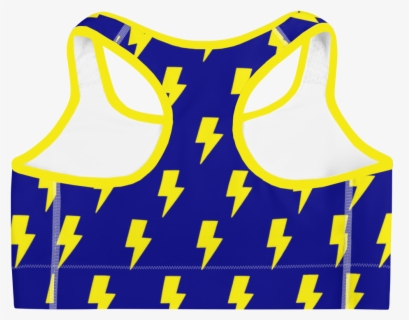 Blue & Yellow Lightning Bolts Sports Bra - Active Tank , Free ...