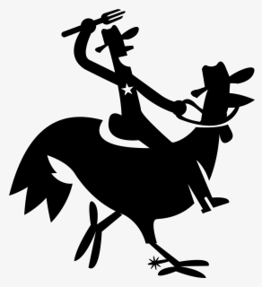 Cowboy Chicken - Illustration , Free Transparent Clipart - ClipartKey