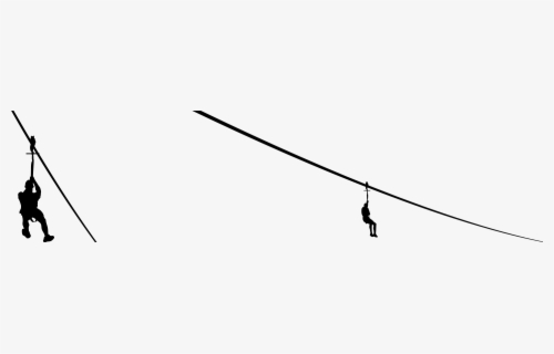 Zip Line Silhouette - Line Silhouette , Free Transparent Clipart ...