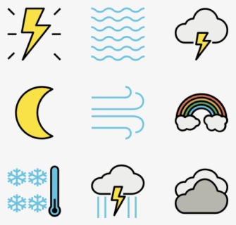 Cloudy Windy Day Outline Weather Interface - Windy Outline , Free ...