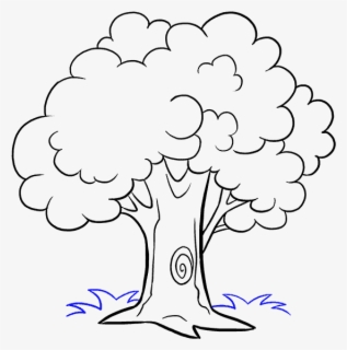 Tree Clipart V Shaped - Tree Cartoon Black And White , Free Transparent ...