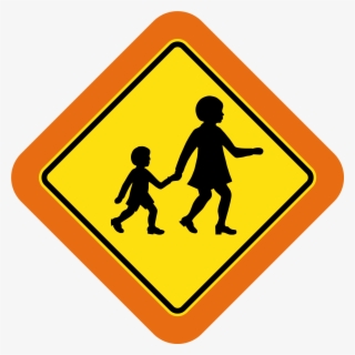 Transparent Roadsign Clipart - Children Crossing Ahead Sign , Free ...