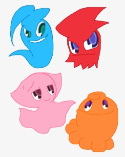 Pacman Ghost Drawing Clipart Baby Pac-man Ms Transparent - Cartoon Pac ...