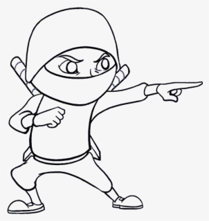 How To Draw Cartoon Ninja - Ninja Easy Simple Drawin , Free Transparent ...