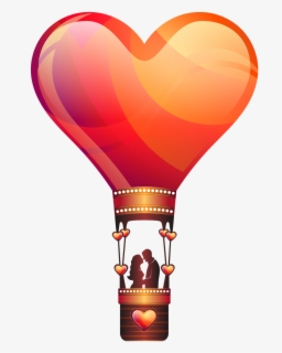 Hearts Clipart Hot Air Balloon - Love Hot Air Balloon , Free ...