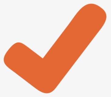 Checkmark Clipart Orange - Orange Tick Check Mark , Free Transparent ...