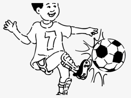 Soccer Clipart Design - Play Soccer Clipart Black And White , Free ...