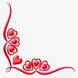 Watercolor Love Corners Valentine Clipart Corner Png - Corner Valentine ...