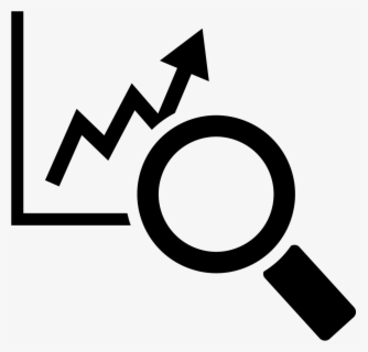 Magnifying Glass Graph Icon , Free Transparent Clipart - ClipartKey