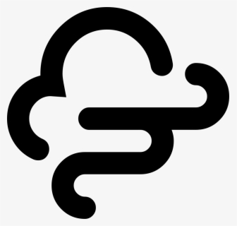 Cloudy Windy Day Outline Weather Interface - Windy Outline , Free ...
