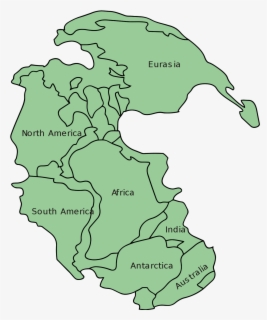 Easy To Draw Pangea Clipart , Png Download - Pangea Continent , Free ...