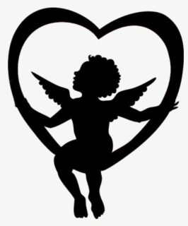 Png File Svg - Cupid Heart Clipart Black And White , Free Transparent ...