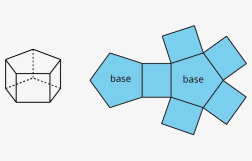 Clip Art Hexagonal Prism Net - Nets Of A Hexagonal Prism , Free ...
