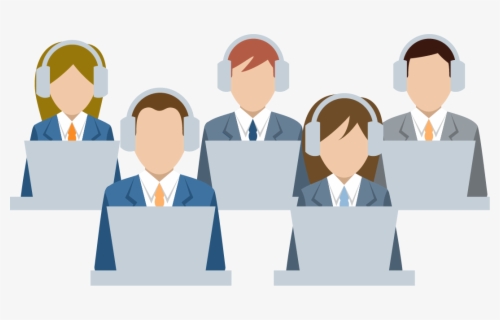 Illustration Of Two People Working On A Computer - Work Illustrations ...
