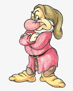 Frightening Grumpy Dwarf Vector Clipart Cute Borders - Dopey Grumpy ...