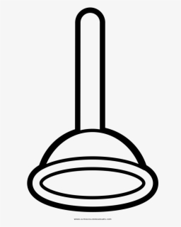 Plunger Coloring Page - Line Art , Free Transparent Clipart - ClipartKey