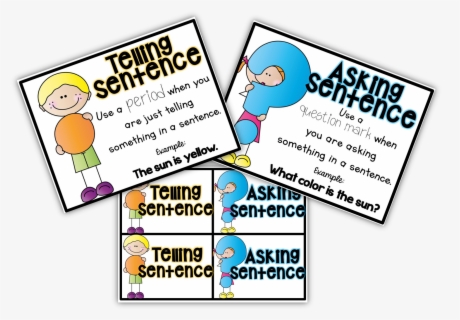 Free Posters And Sorting - Examples Of Telling Sentence And Asking ...