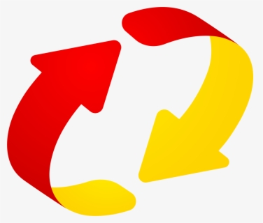 Transparent Red Arrows Clipart - Rotate Arrows Png Red , Free ...
