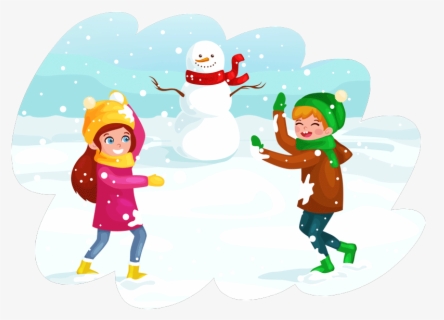 Playing In The Snow - Winter Kids Clip Art , Free Transparent Clipart ...