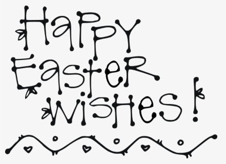Transparent Happy Easter Clipart Black And White - Melonheadz Easter ...