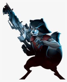 Rocket Raccoon Clipart Animated - Rocket Raccoon Animated Png , Free ...