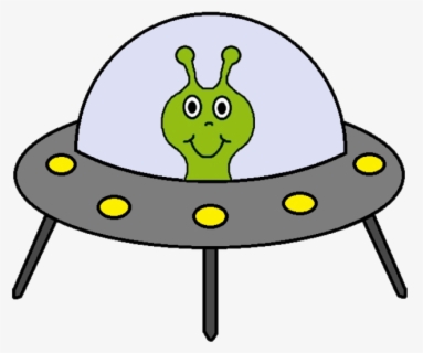 Spaceship Clipart Black And White - Alien Spaceship Drawing Png , Free ...