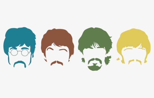 The Beatles Stencil Abbey Road Silhouette - Beatles Faces Logo , Free ...