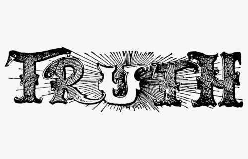 Free Vintage Truth Banner Image - Black And White Truth Clipart , Free ...
