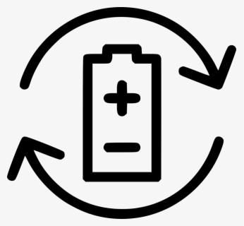 Rechargeable Batteries Recycling - Thin Rounded Arrow Png , Free ...