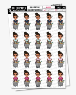 Mini Friends Grocery Shopping Stickers - Sticker , Free Transparent ...