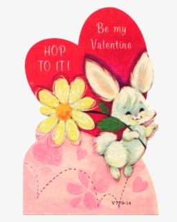 Vintage Bunny Rabbit Valentine - Love , Free Transparent Clipart ...