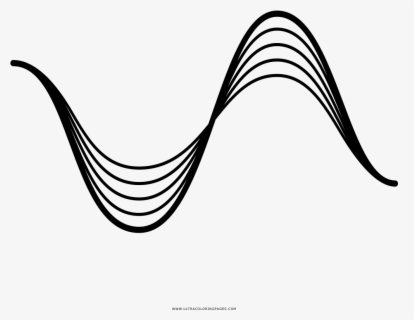 Sound Wave Coloring Page - Line Art , Free Transparent Clipart - ClipartKey