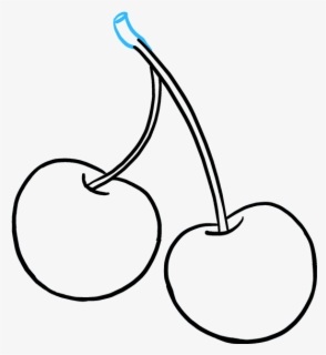 How To Draw Cherries - Line Art , Free Transparent Clipart - ClipartKey