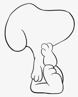 How To Draw Snoopy - Line Art , Free Transparent Clipart - ClipartKey