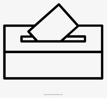 Ballot Box Coloring Page - Model Making Icon Architecture , Free ...