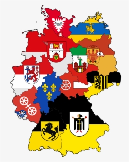 German States Map And Flags , Free Transparent Clipart - ClipartKey