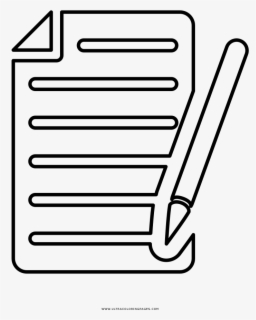 Paper And Pencil Coloring Page - Line Art , Free Transparent Clipart ...